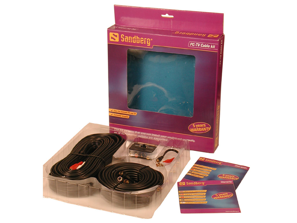 Sandberg Restsalg: PC-TV Cable Kit 15 m (501-94) - Sandberg A/S